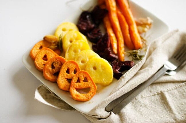 Halloween Roasted Veggies (Perfect Healthy Halloween Dinner!)