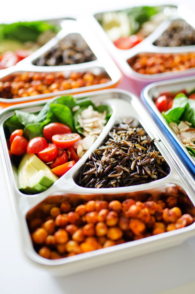 Vegetarian Meal Prep Roasted Chickpea Bowls W Carrot Ginger Dressing Vegetarian Meal Prep Roasted Chickpea Bowls W Carrot Ginger Dressing