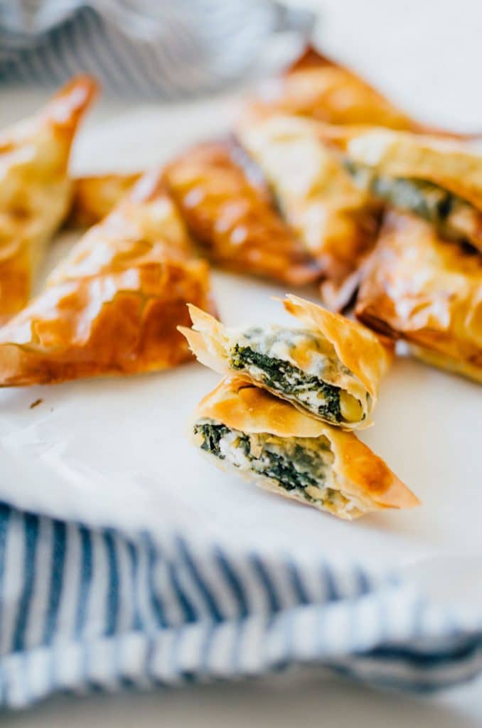 Spanakopita Triangles (Mini Greek Spinach Tarts!) | Live Eat Learn