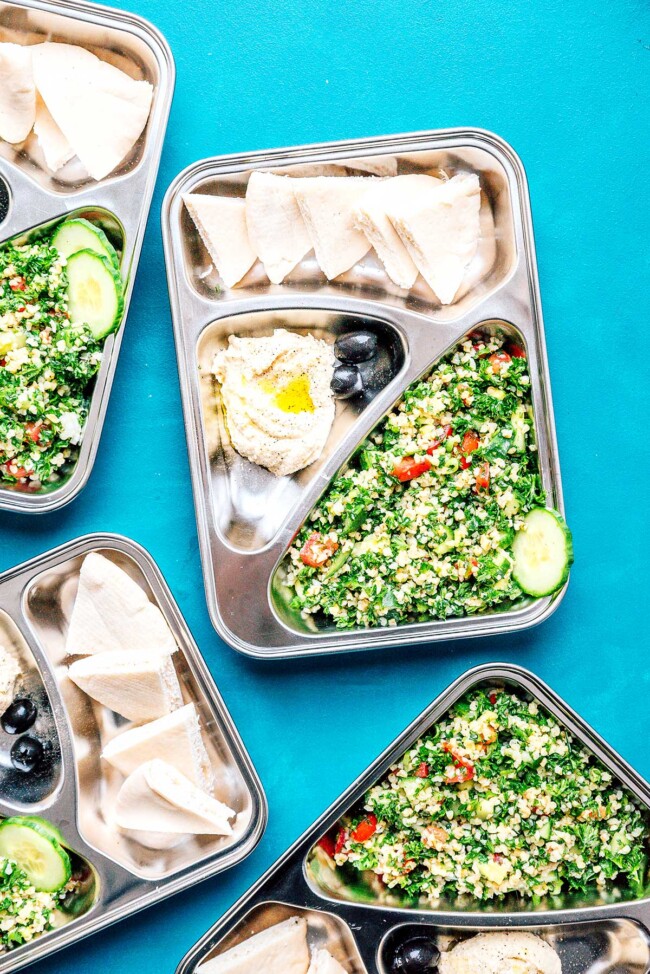 Mediterranean Meal Prep Lunch Boxes (30 Minute Meal Prep)