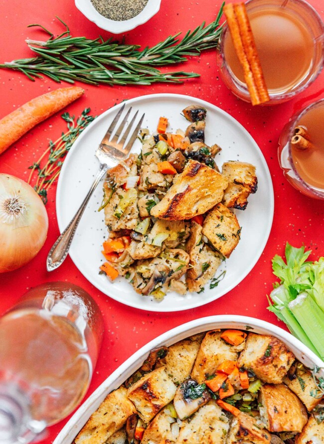Vegetarian Stuffing Recipe (+ Make Ahead Instructions) | Live Eat Learn