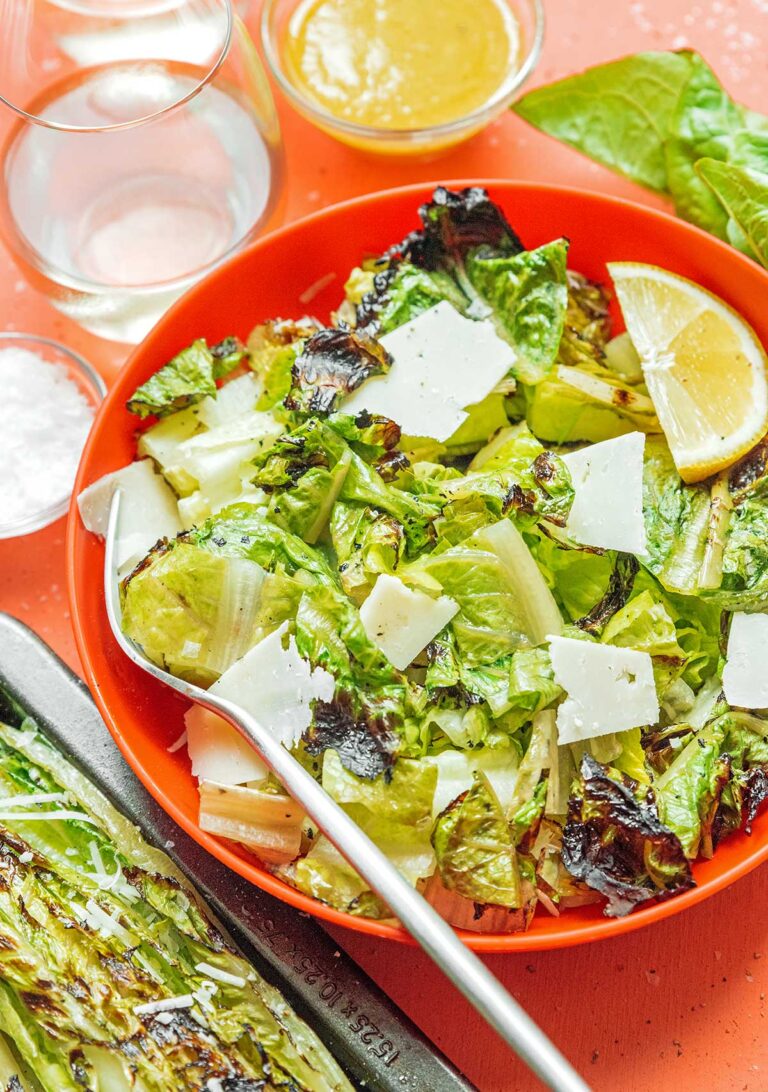 Grilled Romaine With Lemony Vinaigrette | Live Eat Learn