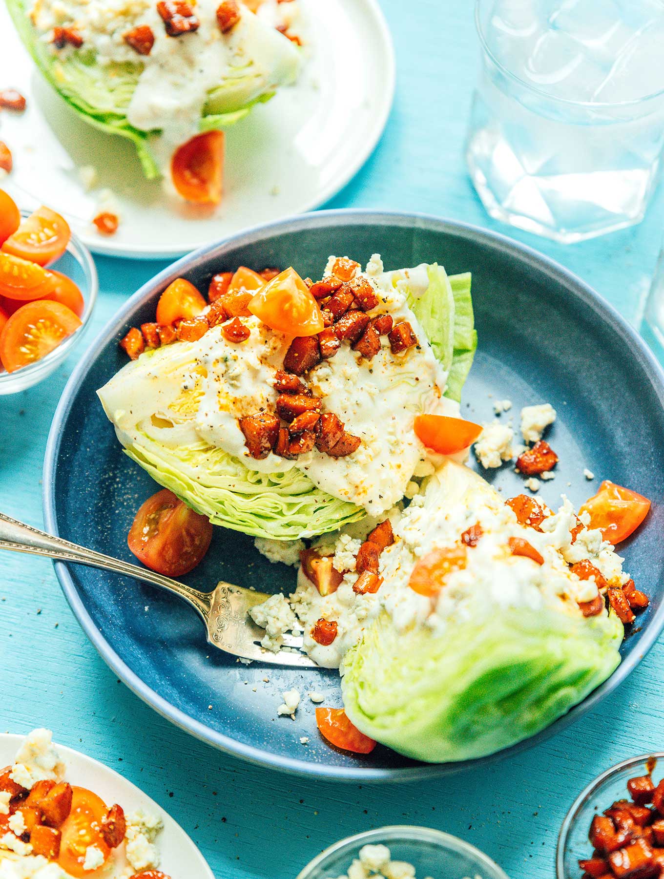 Vegetarian Wedge Salad (with Carrot "Bacon" Bits"!) | Live Eat Learn