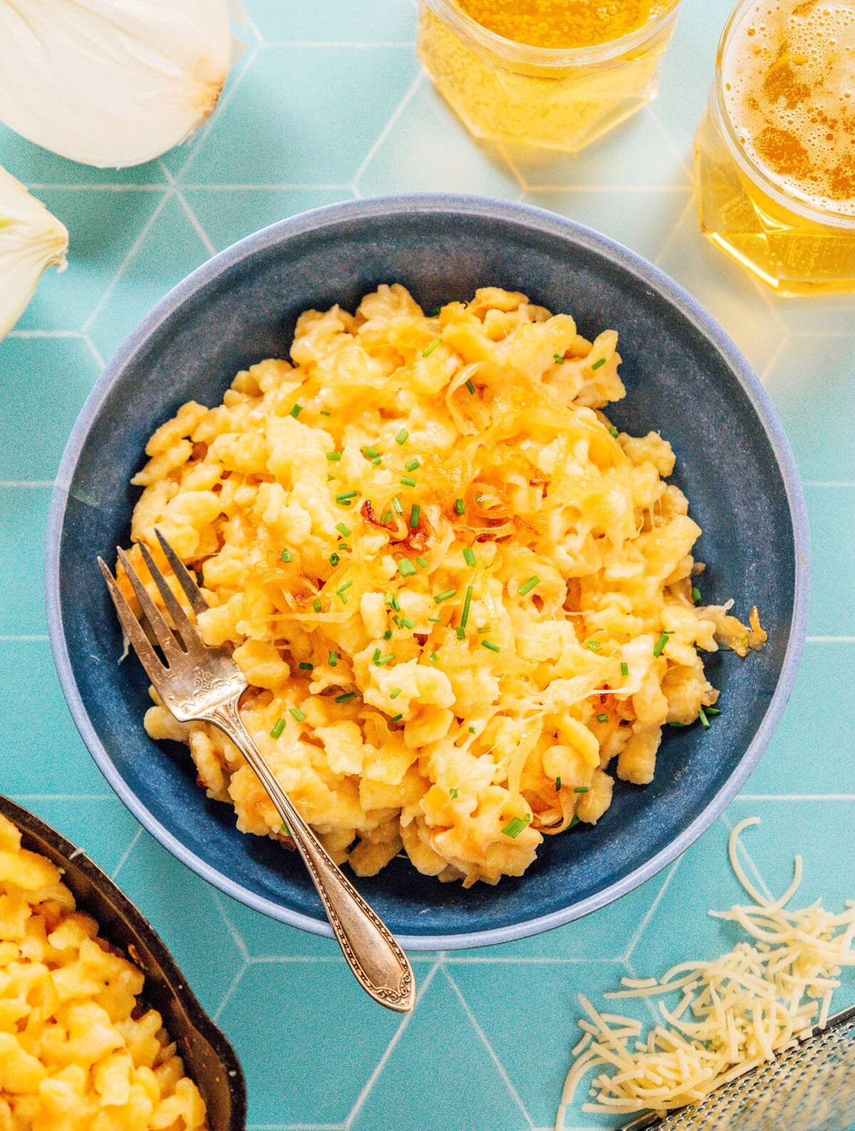 German Cheese Spaetzle Recipe (Kaesespaetzle) | Live Eat Learn