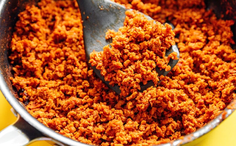 EASIEST Vegan Beef Crumbles (Step-By-Step) | Live Eat Learn