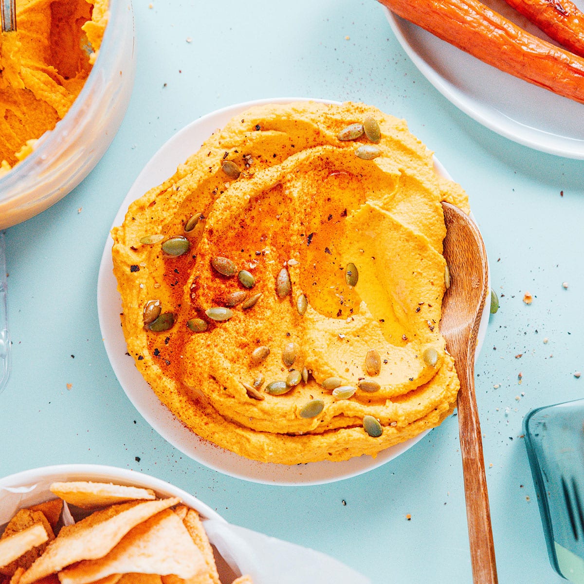 Smoky Roasted Carrot Hummus | Live Eat Learn