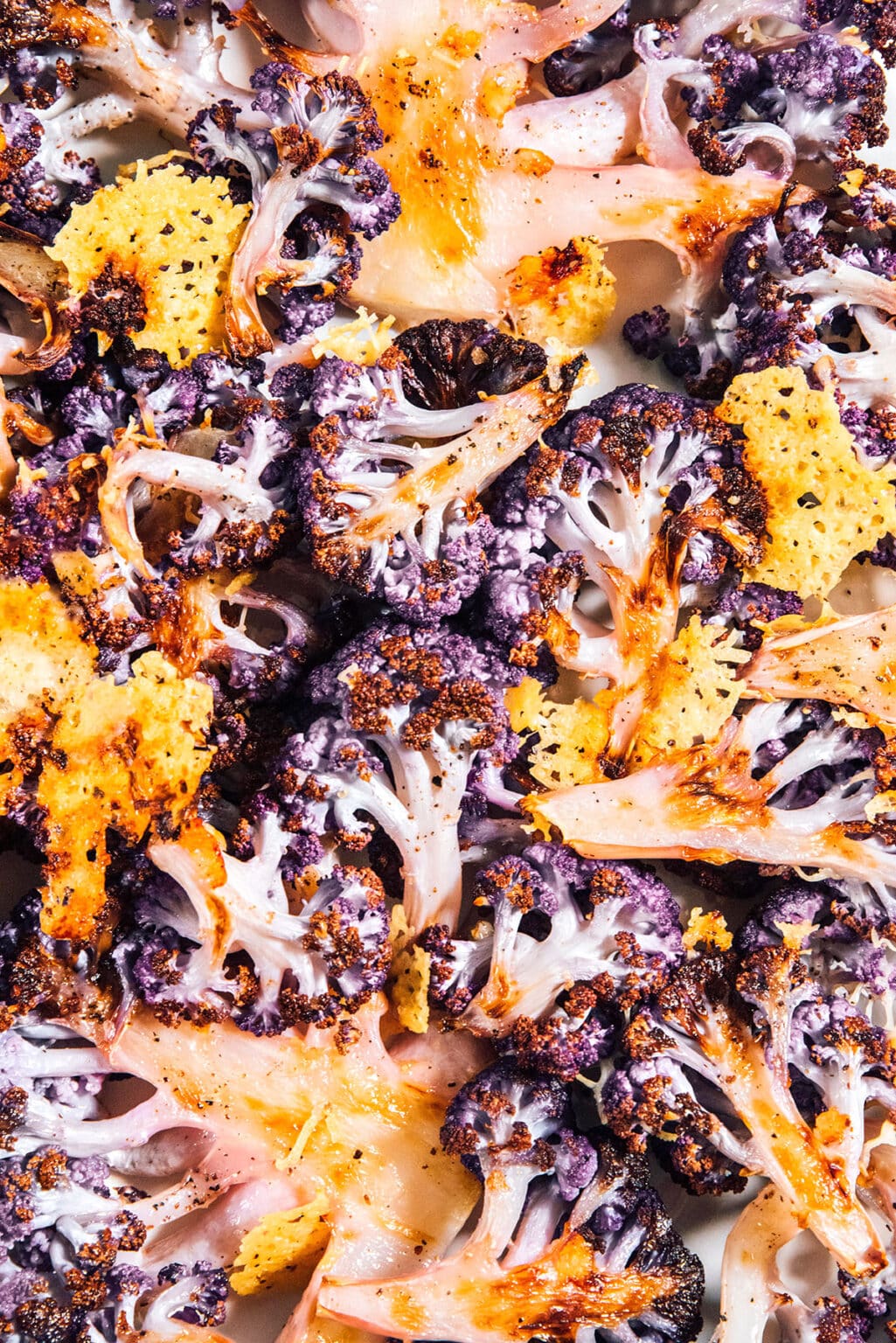 Parmesan Roasted Purple Cauliflower | Live Eat Learn