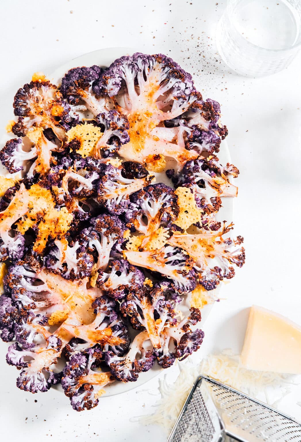 Parmesan Roasted Purple Cauliflower | Live Eat Learn