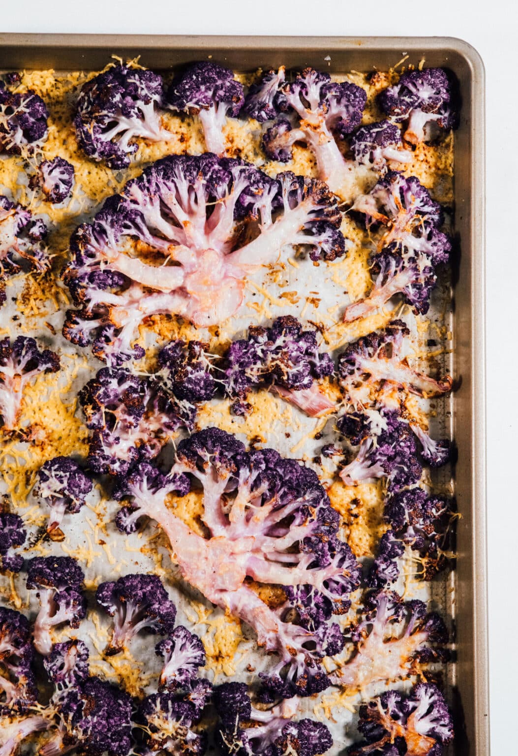 Parmesan Roasted Purple Cauliflower | Live Eat Learn