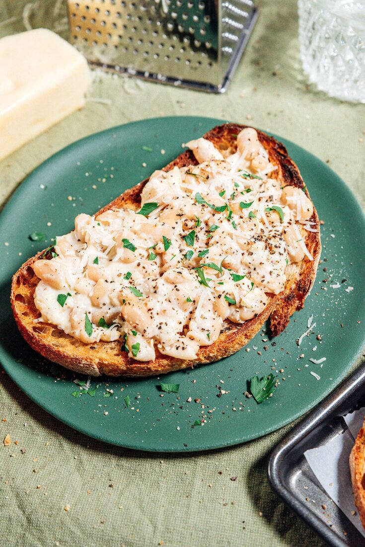 Creamy Caesar Beans On Toast | Live Eat Learn