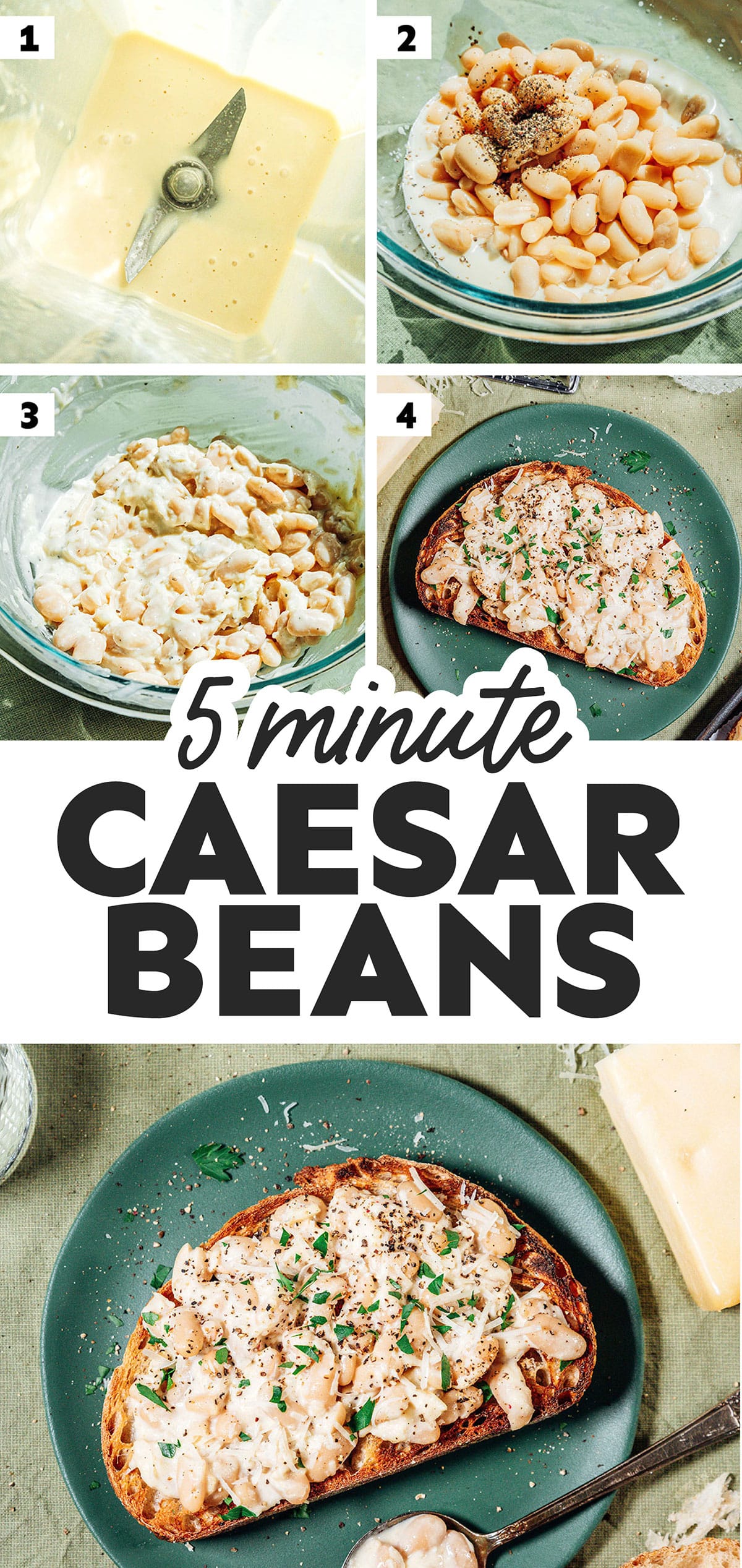 Creamy Caesar Beans On Toast | Live Eat Learn