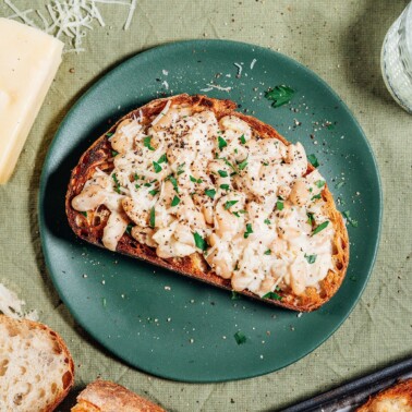 Creamy Caesar Beans On Toast | Live Eat Learn