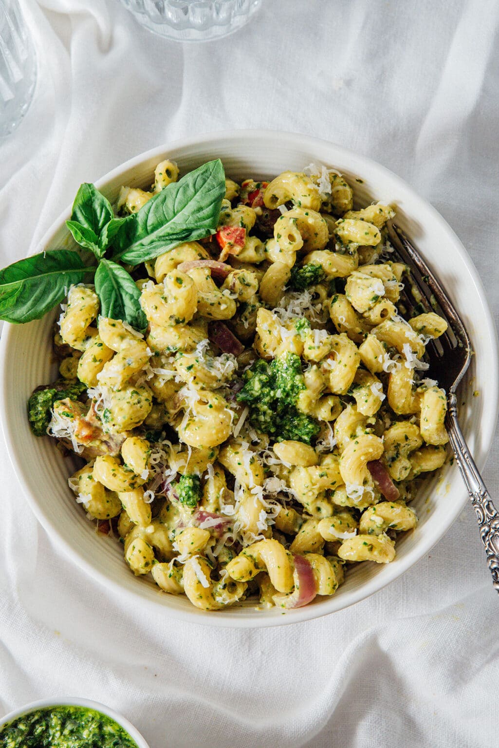 Cavatappi Pasta With Creamy Pesto | Live Eat Learn