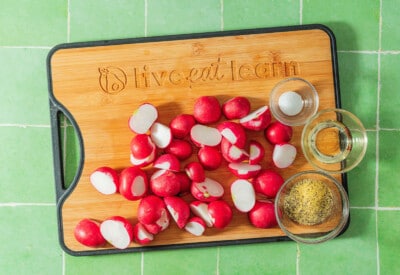 Smashed Radishes With Lemon Pepper Seasoning | Live Eat Learn
