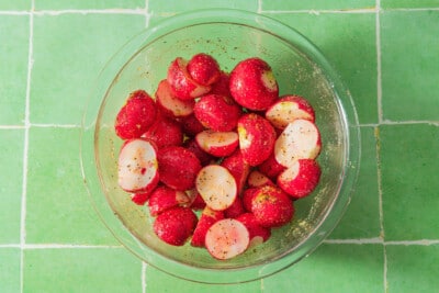 Smashed Radishes With Lemon Pepper Seasoning | Live Eat Learn