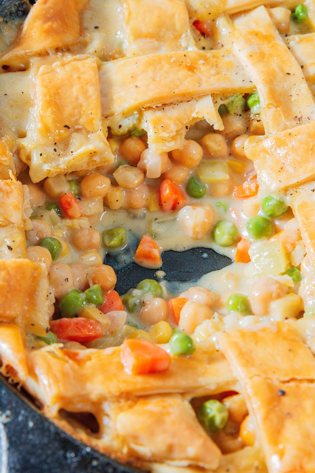 Easy Vegetarian Chickpea Pot Pie Recipe | Live Eat Learn