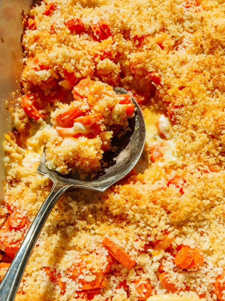 6-Ingredient Cheesy Carrot Casserole | Live Eat Learn