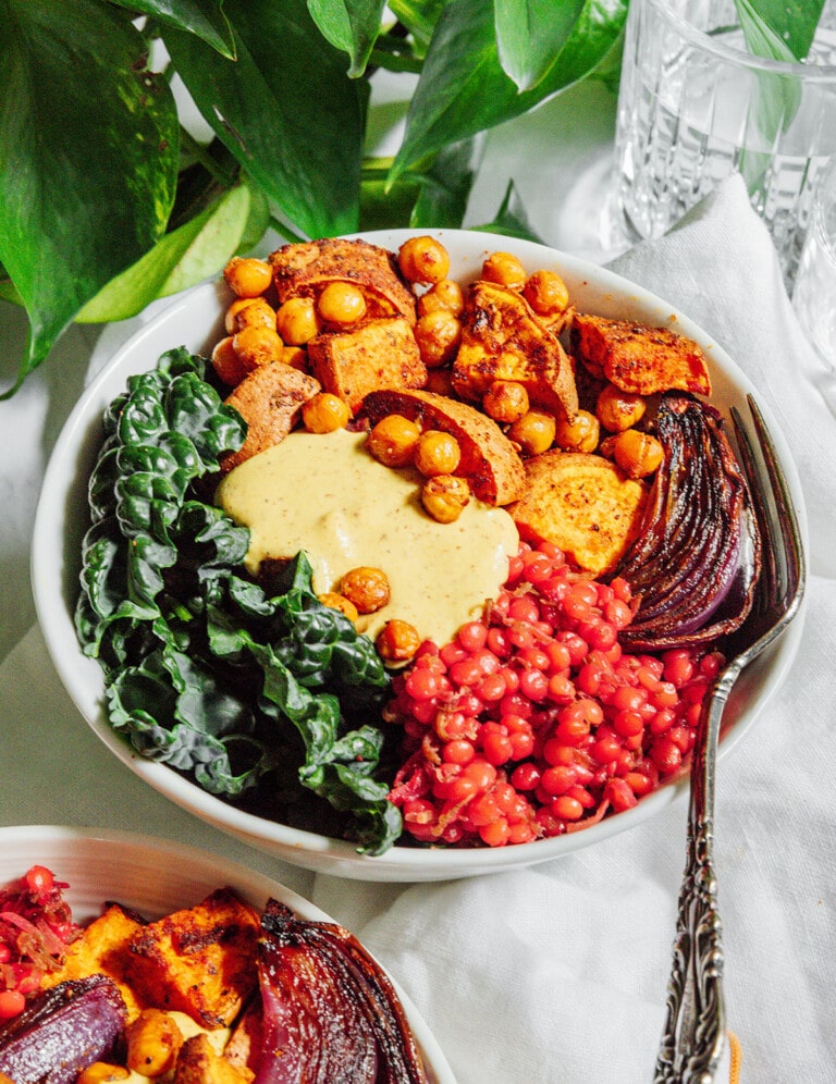 Roasted Vegetable Glow Bowls With Yumm Sauce | Live Eat Learn