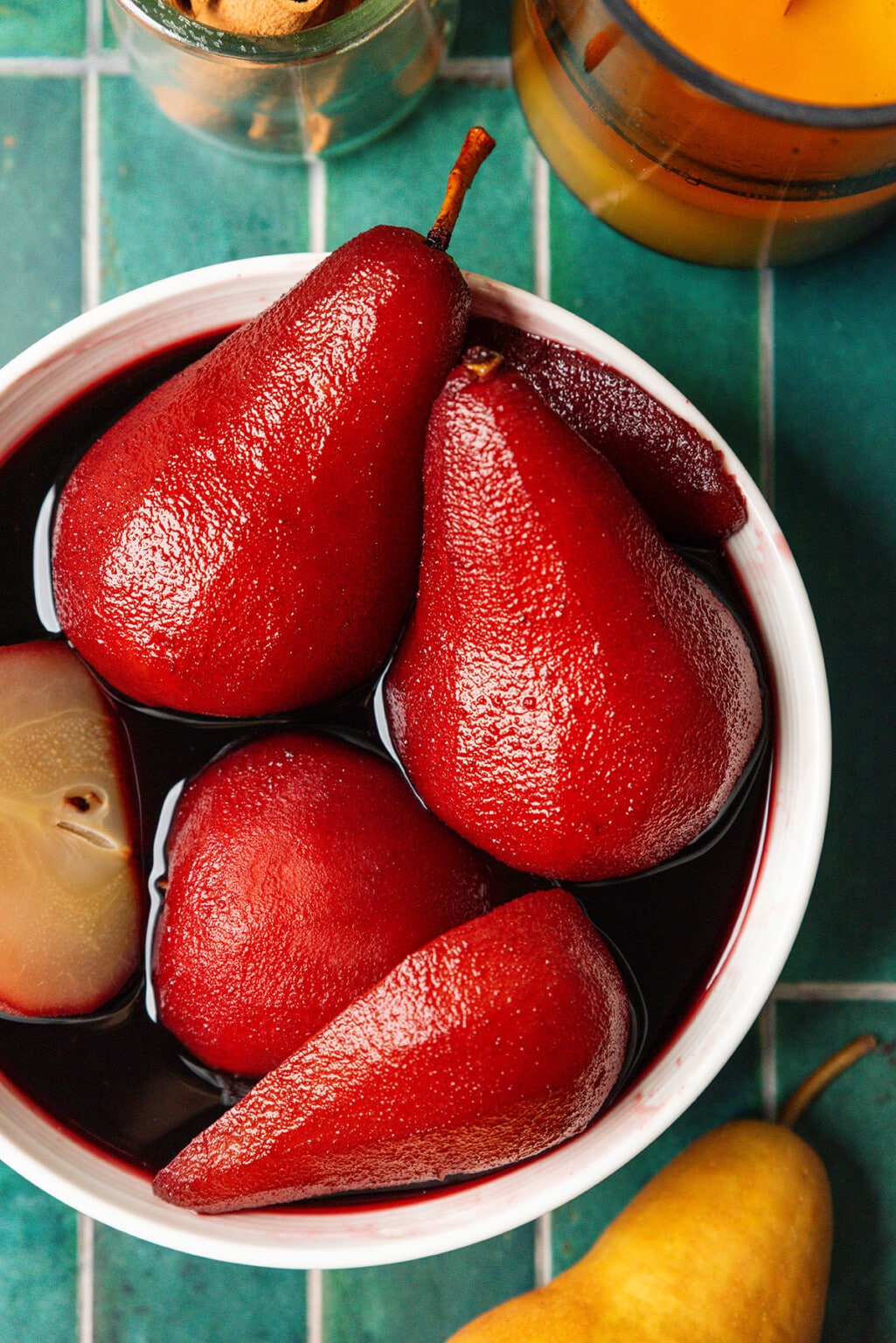 Dutch Poached Pears (Wine Stewed Pears) | Live Eat Learn