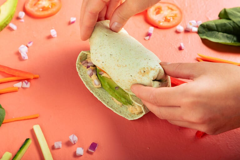 Easy Veggie Wraps with Hummus | Live Eat Learn