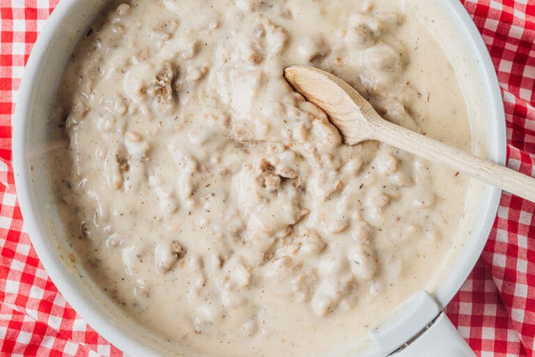 Creamy Vegan Sausage Gravy (For Biscuits and Gravy!) | Live Eat Learn
