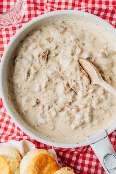 Creamy Vegan Sausage Gravy (For Biscuits and Gravy!) | Live Eat Learn