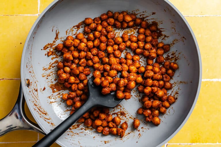 Sticky Roasted BBQ Chickpeas | Live Eat Learn