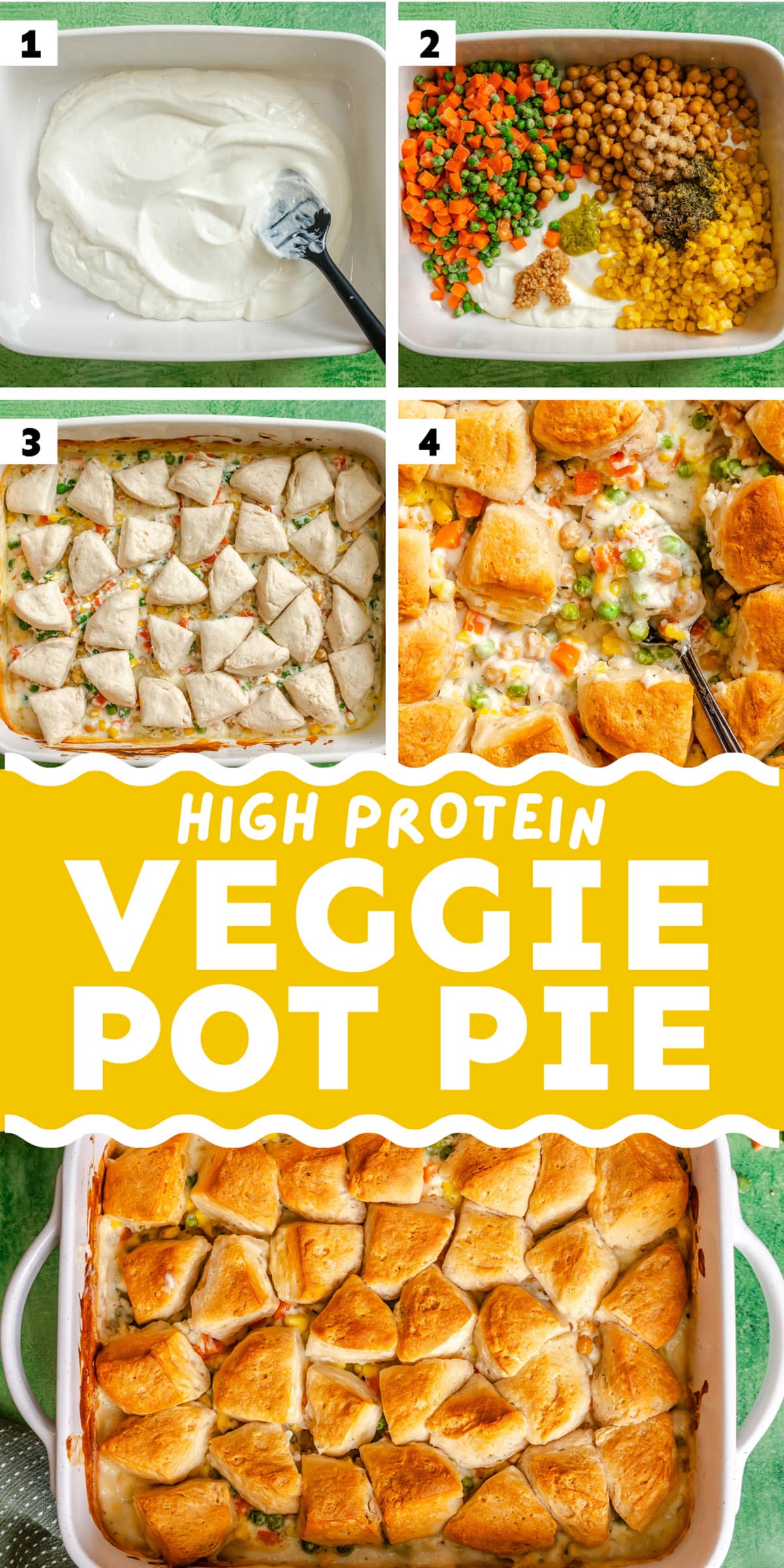Vegetable Pot Pie Casserole (Dump & Bake) | Live Eat Learn